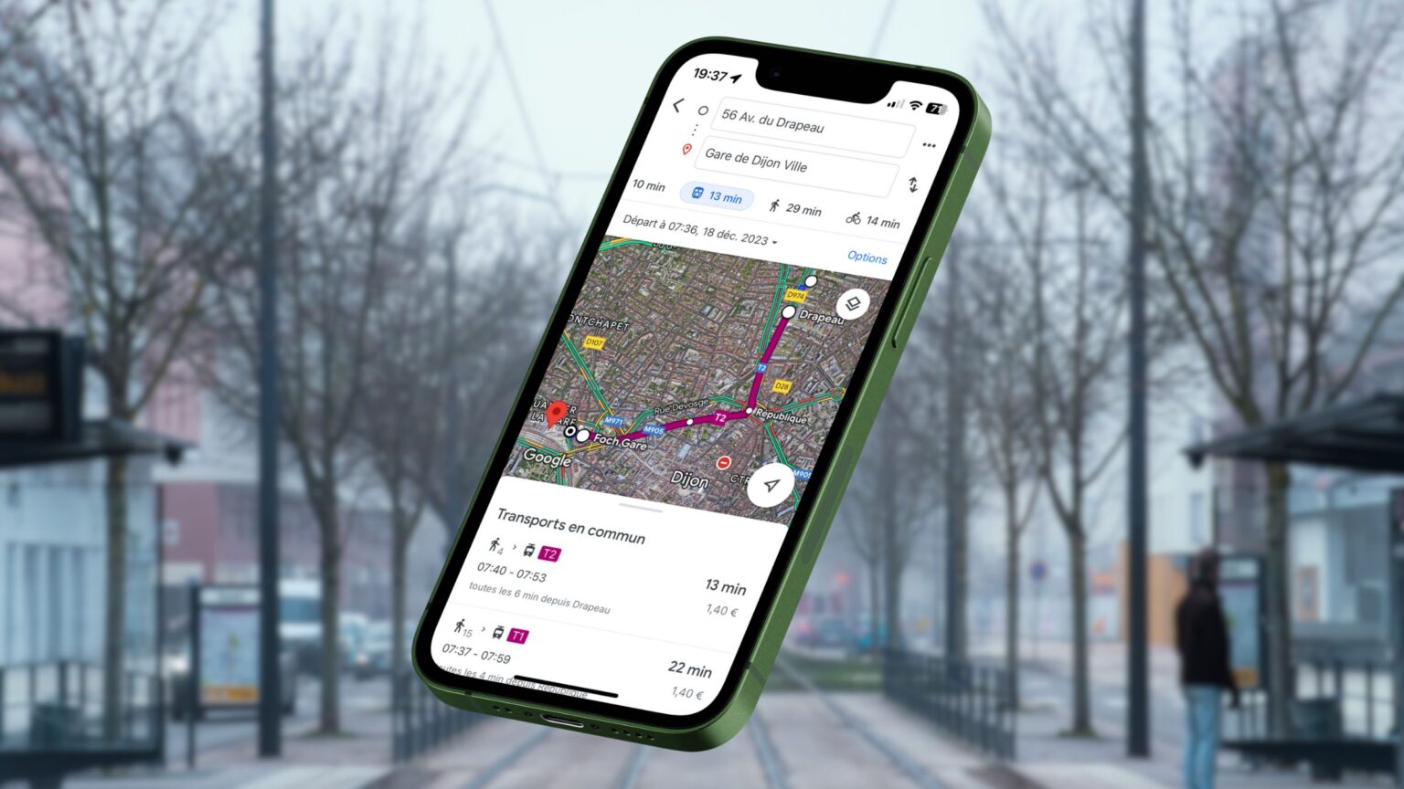 Google Maps intègre enfin les bus et trams Divia - J'aime Dijon